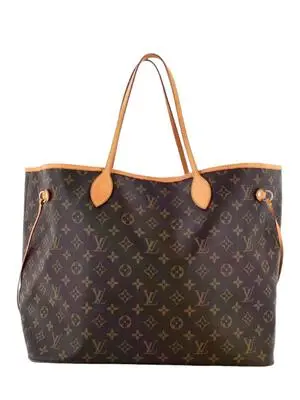 LOUIS VUITTON Monogram Canvas Gm Tote Bag - Brown