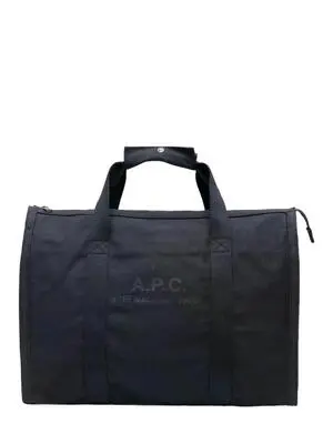 A.p.c. Logo Print Gym Bag - Blue