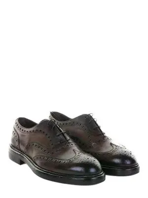 FRANCO FEDELE Brogue Detail Oxford Shoes - Brown