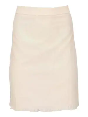 TOM FORD Ruffle-trim Mini Skirt - Neutrals