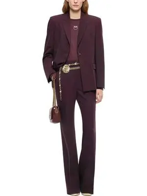 Pinko Pressed Crease Wide-leg Trousers - Brown