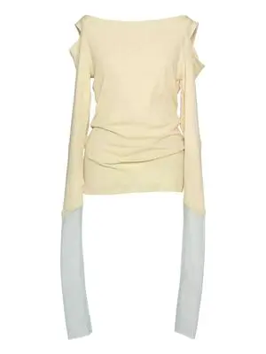 MULLER OF YOSHIOKUBO Cold-shoulder Long-sleeve Top - Yellow
