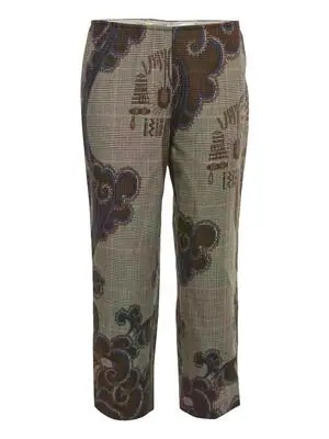 Emilio Pucci Plaid Wool Trousers - Brown
