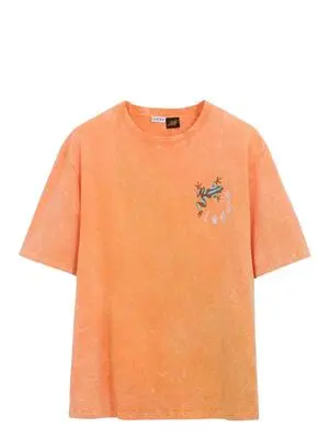 Loewe Loose Fit T-shirt In Cotton - Orange
