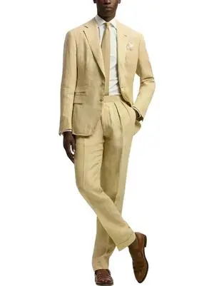 RALPH LAUREN PURPLE LABEL Kent Hand-tailored Linen Suit Jacket