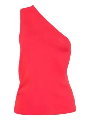 VICOLO One-shoulder Backless Top - Red