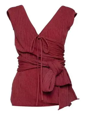 MULLER OF YOSHIOKUBO Sleeveless Wrap Vest - Red