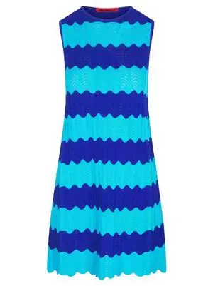 SIMONMILLER Moji Wave-stripe Knit Dress - Blue