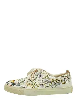 Gucci Floral Print Low Top Sneakers - Neutrals