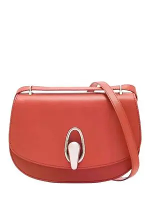 Giorgio Armani Leather Twist-lock Shoulder Bag - Orange