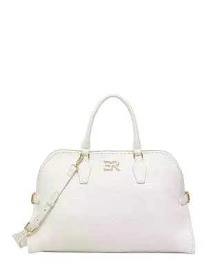 ERMANNO FIRENZE Logo Plaque Tote Bag - Neutrals
