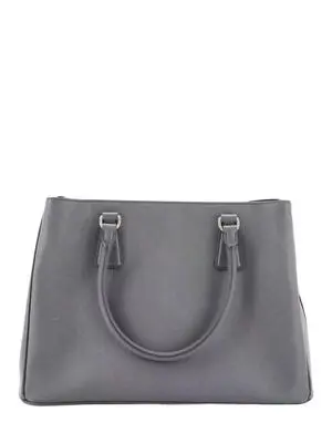 Prada Saffiano Leather Medium Tote Bag - Grey