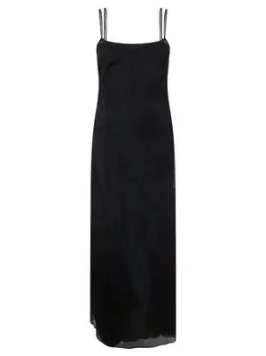 Moschino Patchwork Mesh Maxi Dress - Black