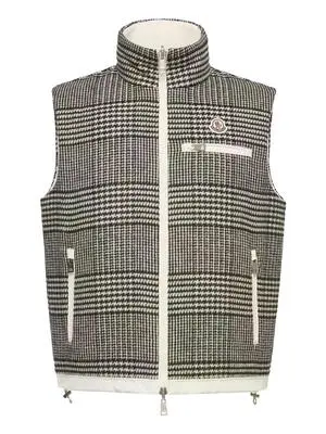Moncler Prince Of Wales Check Gilet - Black