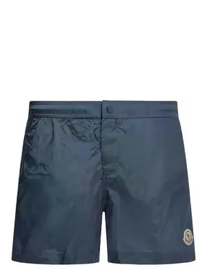 Moncler Logo-patch Swim Shorts - Blue