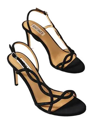 Anthropologie Badgley Mischka Yulissa Embellished Stiletto Sandals - Black