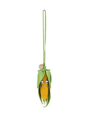 CHRISTIAN LOUBOUTIN Vegetable Corn Leather Bag Charm - Multi