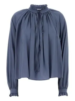 PT TORINO PT TORINO Stretch Jersey Blouse With Front Ties