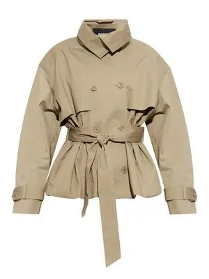 ROTATE BY BIRGER CHRISTENSEN Short Oversize Trench Coat - Beige
