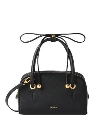 Furla Dome Grain-leather Tote Bag - Black