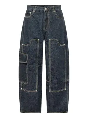 GANNI Ganni Audri Seam-Detailed Cargo Jeans