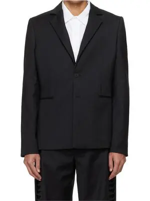 HELIOT EMIL Vibraxis Long-sleeved Wool Blazer - Black