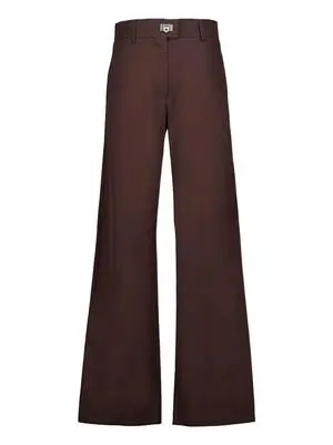 FERRAGAMO Tailored Wide-leg Trousers - Black