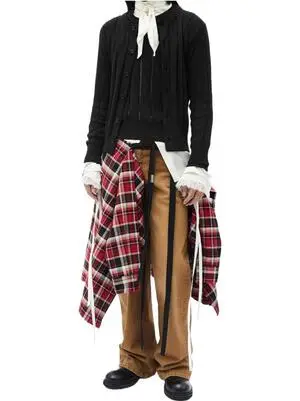 ANN DEMEULEMEESTER Rikki Brushed Rib Crew Neck Sweater - Black