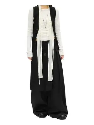ANN DEMEULEMEESTER Ann Demeulemeester Marke Apron Detail Drawstring Trousers