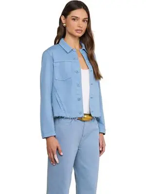 L'Agence Janelle Jean Jacket - Blue Mist