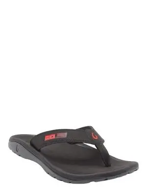 Olukai Ohana Flip Flop - Black/red