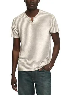 LUCKY BRAND Stripe Venice Burnout Henley
