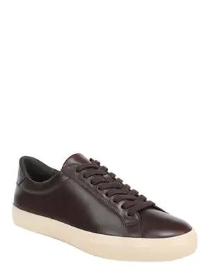 Vince Fulton Low Top Leather Lace-up Sneakers - Chili Brown-dm
