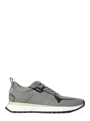 BOSS Mesh Panelled Sneakers - Grey