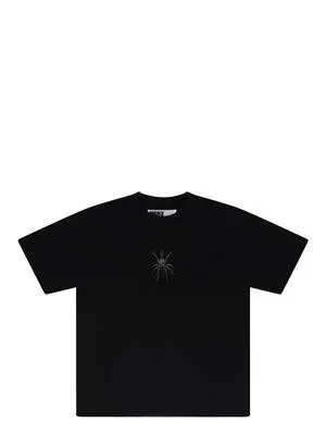 SP5DER Rhinestone-embellishment T-shirt - Black