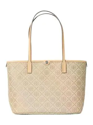 Tory Burch T Monogram Jacquard Zip Tote Bag - Neutrals
