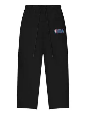 Fear Of God X Nba Logo-print Relaxed-fit Track Pants - Black