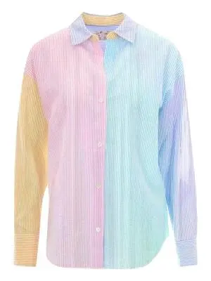 MC2 SAINT BARTH Striped Cotton Shirt - Blue