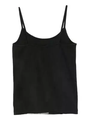 MC2 SAINT BARTH Embellished Ribbed Top - Black