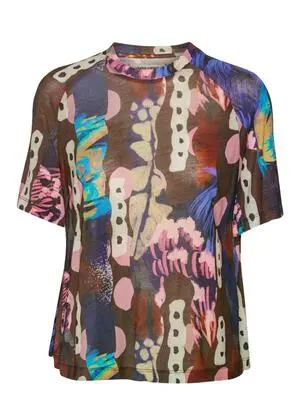Henrik Vibskov Polliwog Print Raglan Sleeve T-shirt - Brown