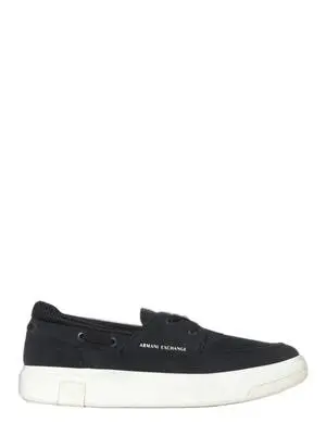 Armani Exchange Suede Boat Shoes - Blue