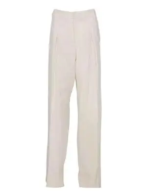 TOM FORD Pleated Straight-leg Trousers - Neutrals