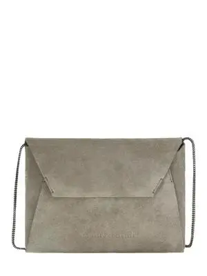 Brunello Cucinelli Suede Shoulder Bag - Grey