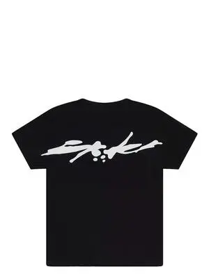 SP5DER Crewneck T-shirt With Logo Print - Black