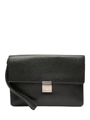 LOUIS VUITTON Taiga Selenga Clutch Bag - Black