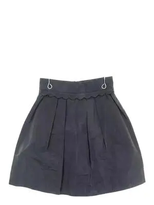 Miu Miu Scalloped Mini Skirt - Grey