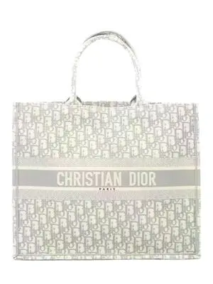 Dior Large Oblique Book Tote Bag - Grey