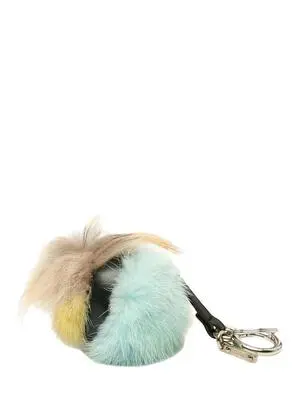 Fendi Tricolor Fur Monster Bag Charm - Blue