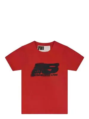 SP5DER Graphic Print T-shirt - Red