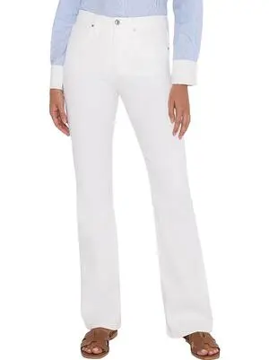 RUDES DENIM Isabella Mini Flare In White - Blanc